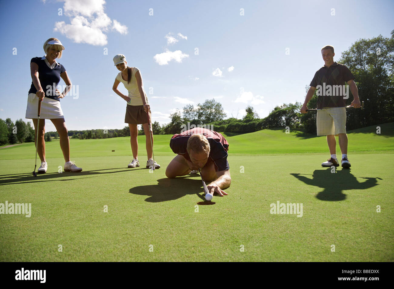 Family Playing Golf, Burlington, Ontario, Canada Stock Photo - Alamy