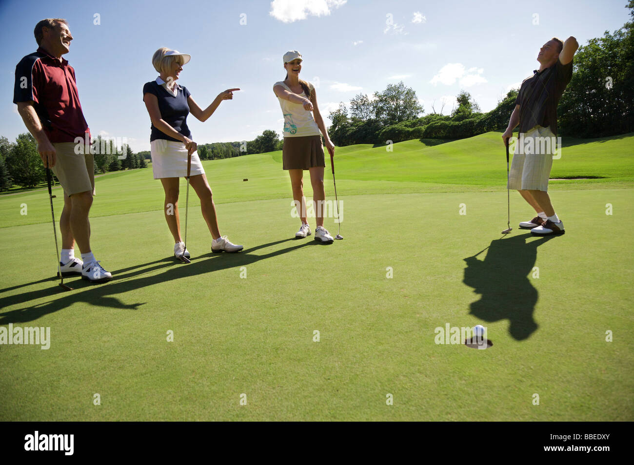 Family Playing Golf, Burlington, Ontario, Canada Stock Photo - Alamy