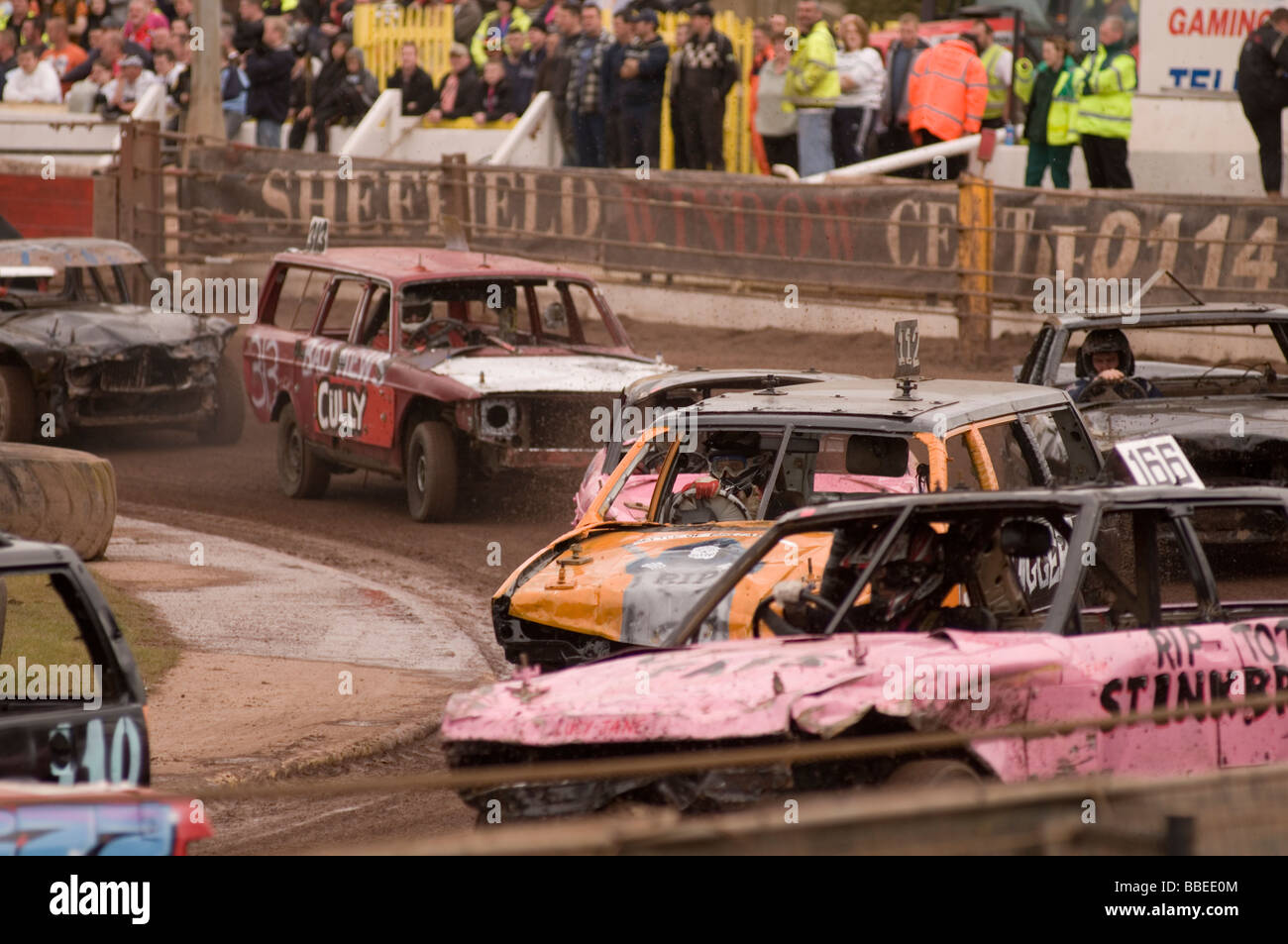 banger racing demolition derby destruction car crash crashing wreck ...