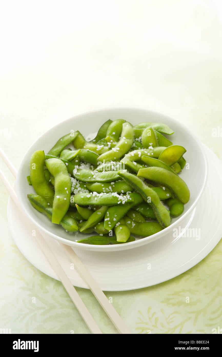 Still Life of Edamame in Bowl Stock Photo - Alamy
