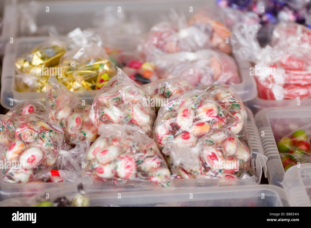 sweets sweet sweeties bag bags of shop shops sugary treats Stock Photo ...