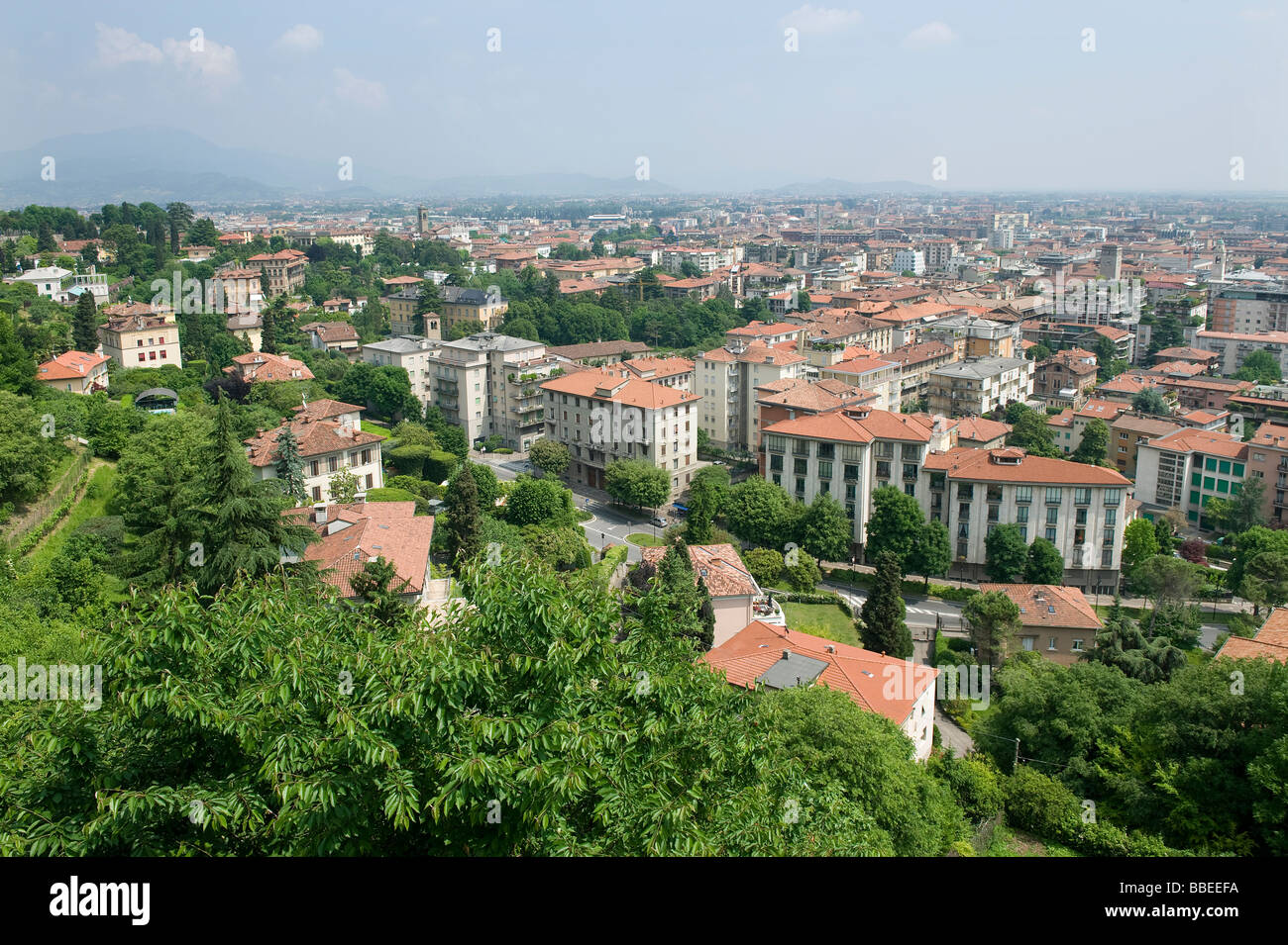 aerial view of bergamo, italy Stock Photo - Alamy