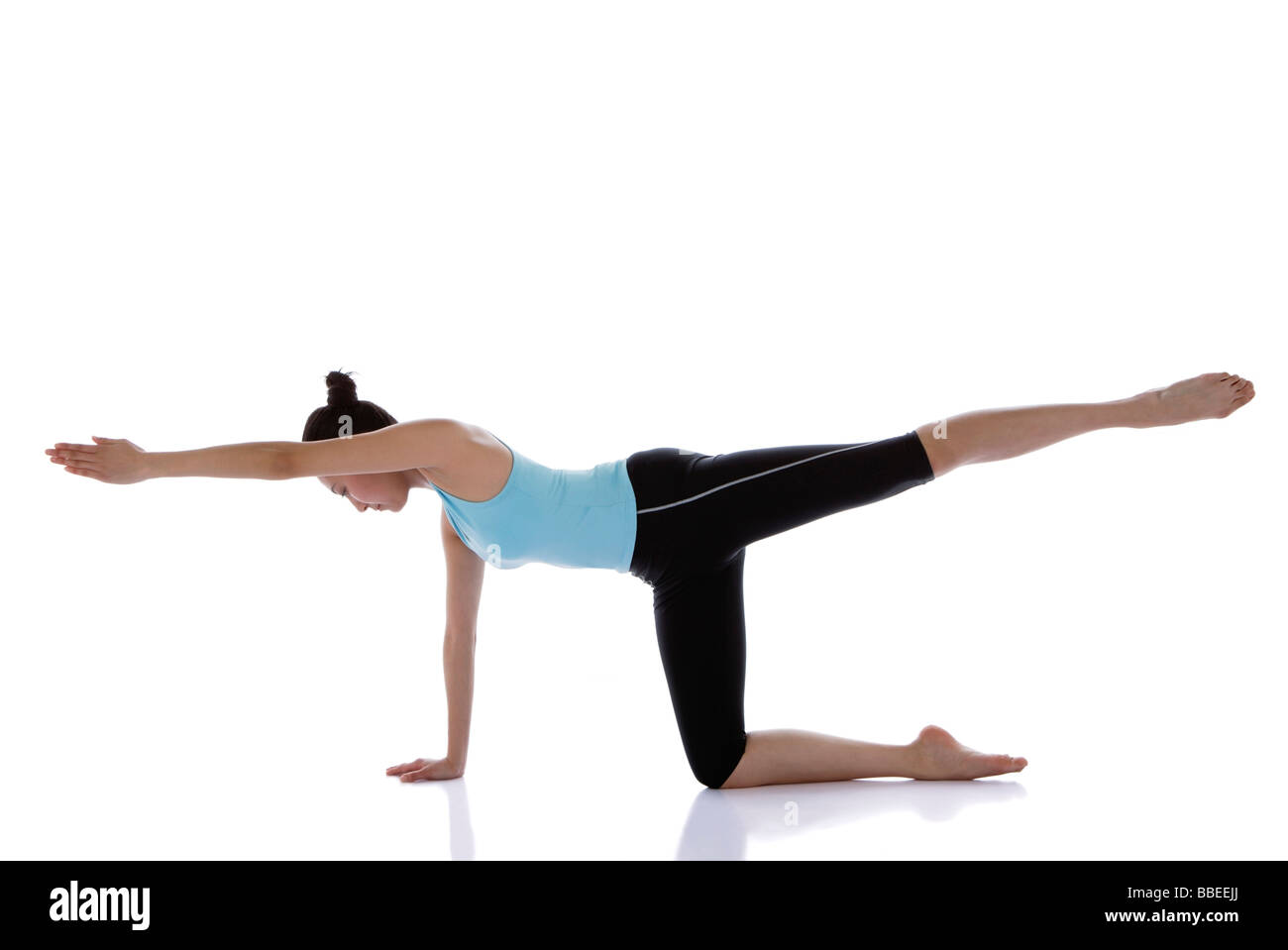 Female gymnast doing floor gymnastics Stock Photo - Alamy