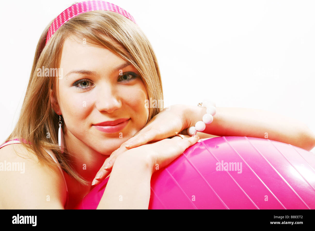beautiful woman in pink Stock Photo - Alamy