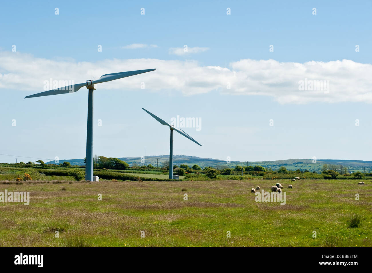 Wind turbine farm in Cornwall, Uk Stock Photo - Alamy