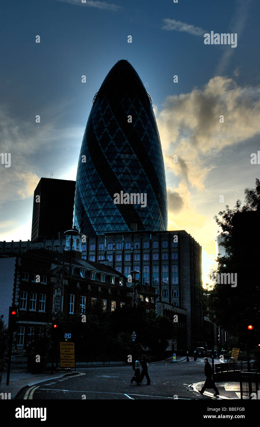 London sunset gherkin hi-res stock photography and images - Alamy