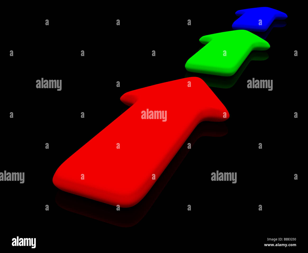 RGB pointer on black 3d Stock Photo - Alamy