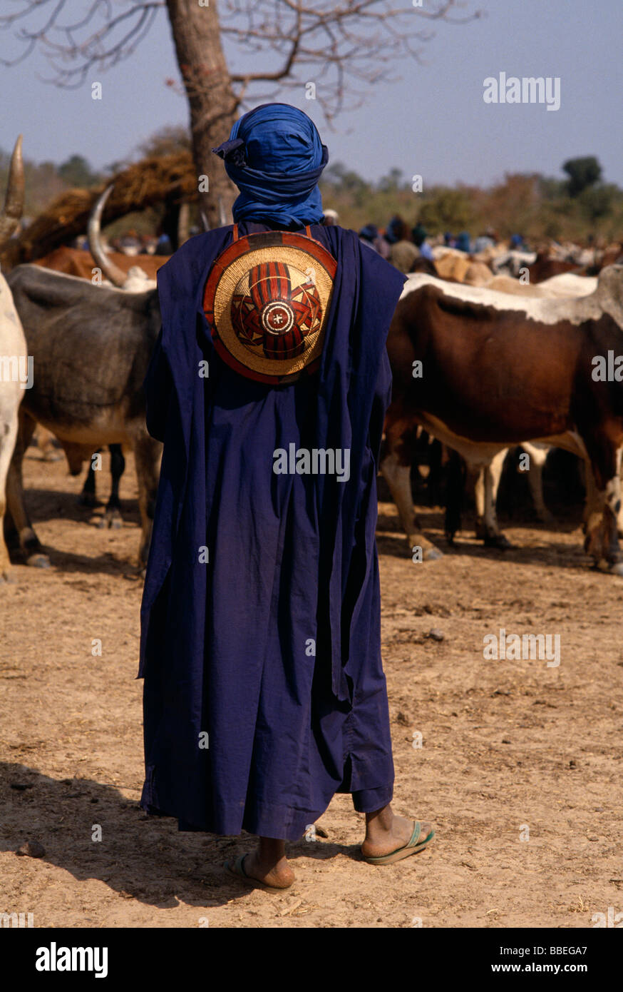 MALI West Africa Kolokani Fulani man at cattle market Stock Photo - Alamy