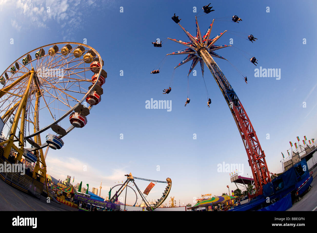 Fairground and Amusementpark Rides, Toronto, Ontario, Canada Stock ...