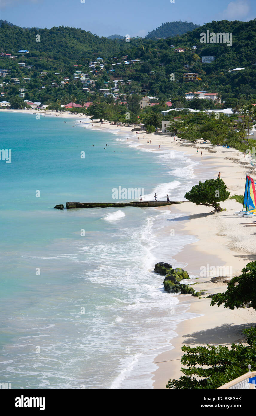 WEST INDIES Caribbean Grenada St George Waves of the aquamarine sea ...