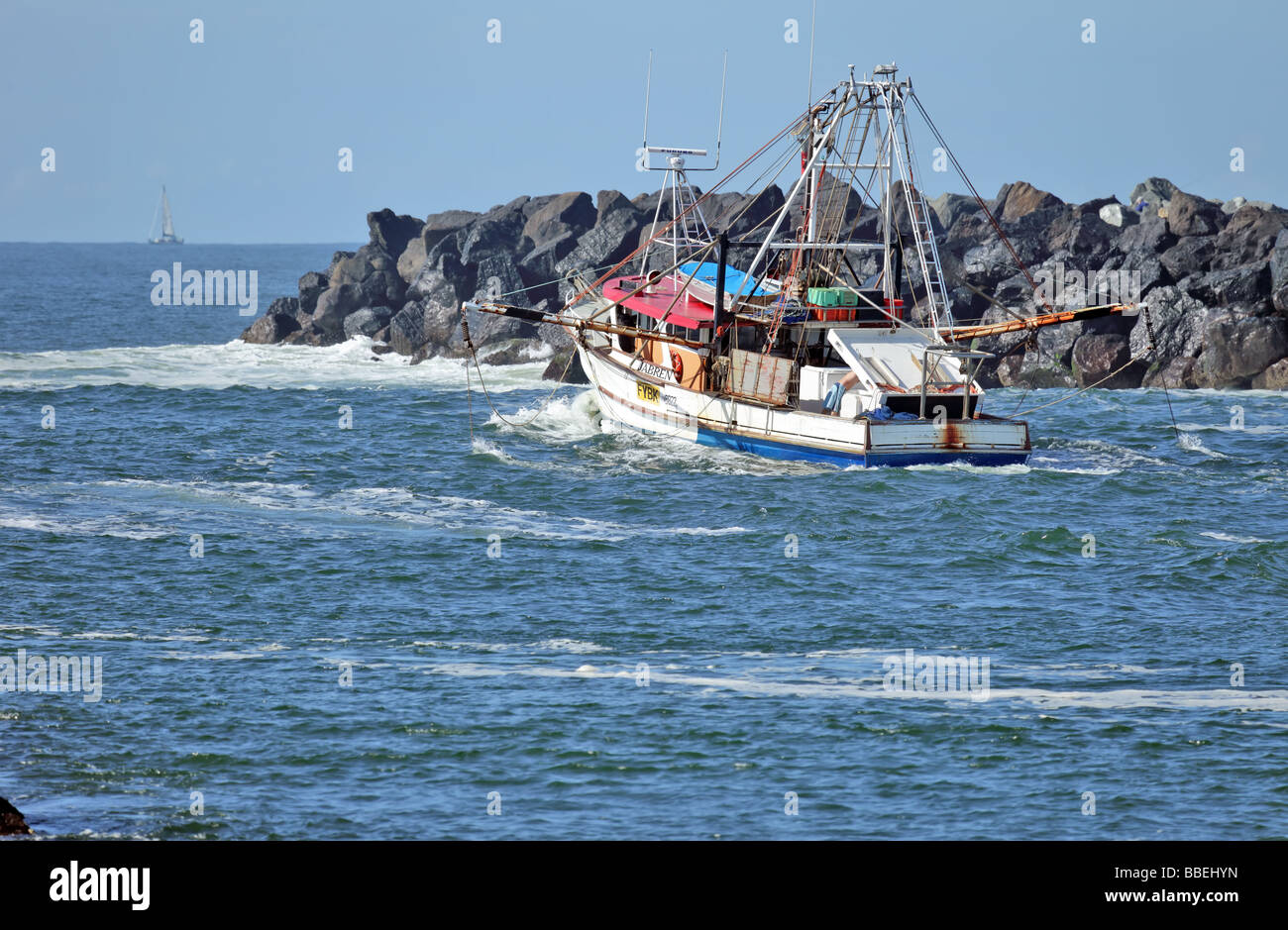 Fishing trawler breakwater prawn hi-res stock photography and images ...