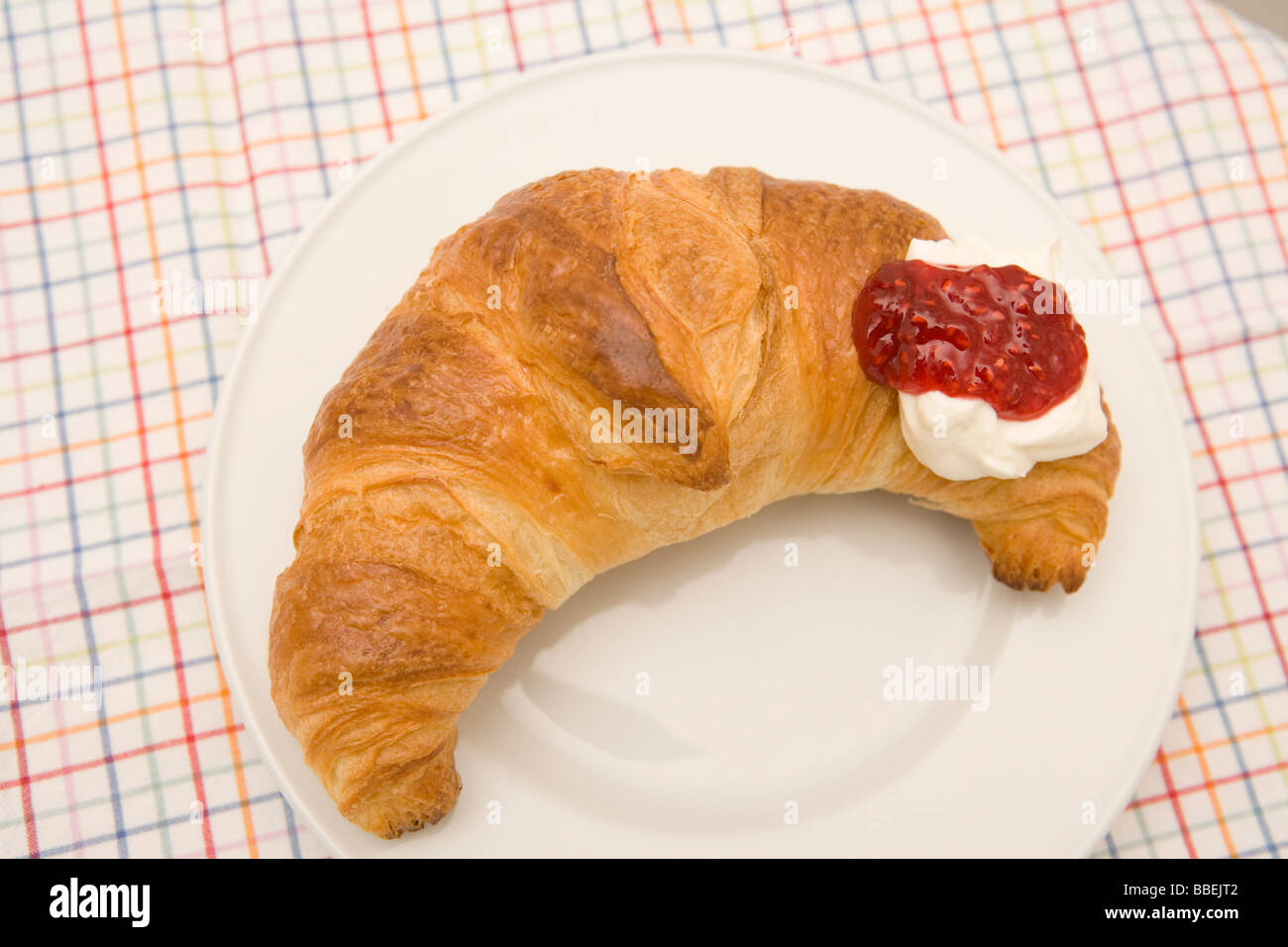 Croissant With Jam Stock Photo - Alamy