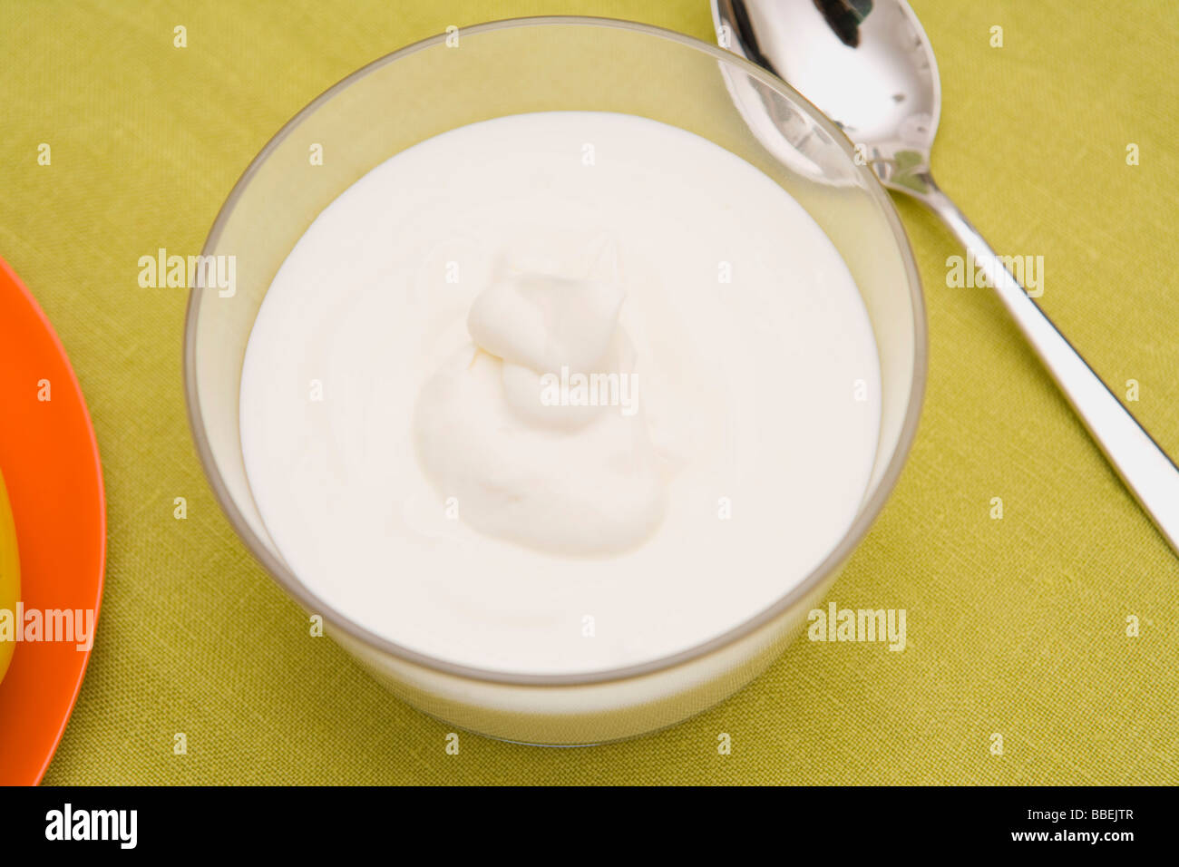 Breakfast on table yogurt hi-res stock photography and images - Alamy