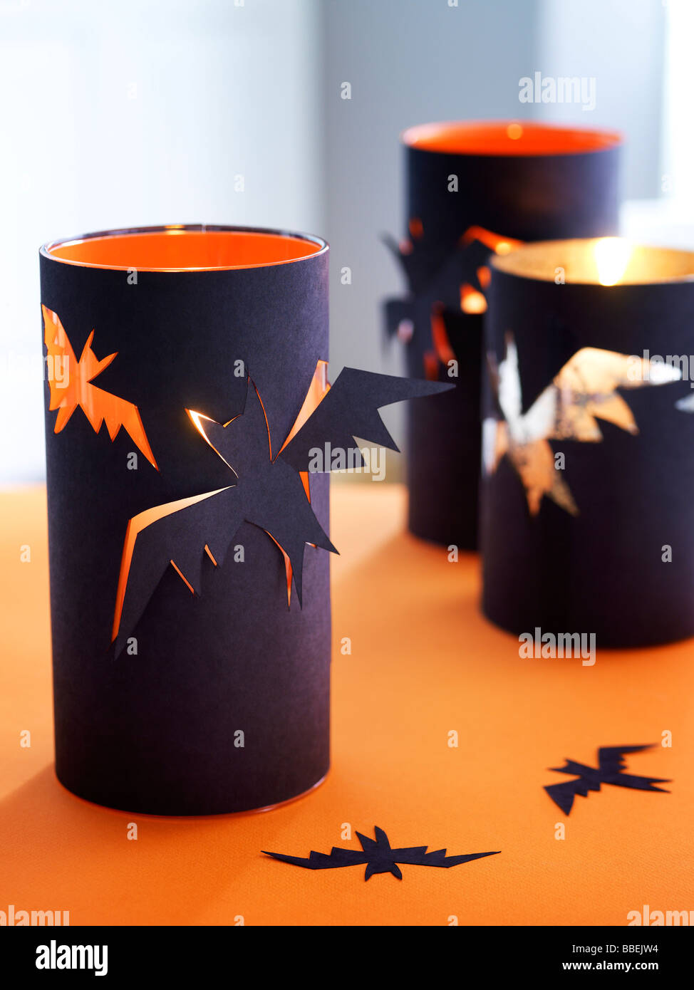 Halloween Candle Holders Stock Photo - Alamy