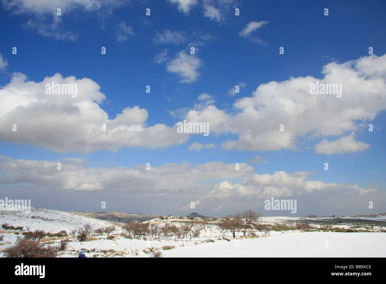 Judea snow in Gush Etzion Stock Photo - Alamy