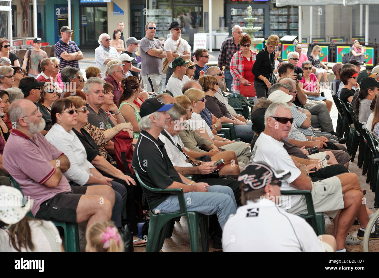 Crowd audience watching a blues band playing Stock Photo - Alamy