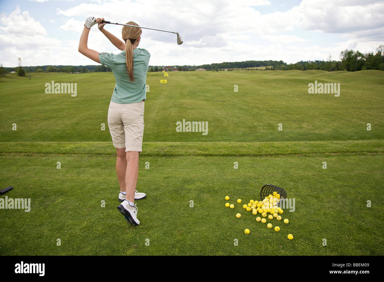 Woman on the Driving Range, Burlington, Ontario, Canada Stock Photo - Alamy