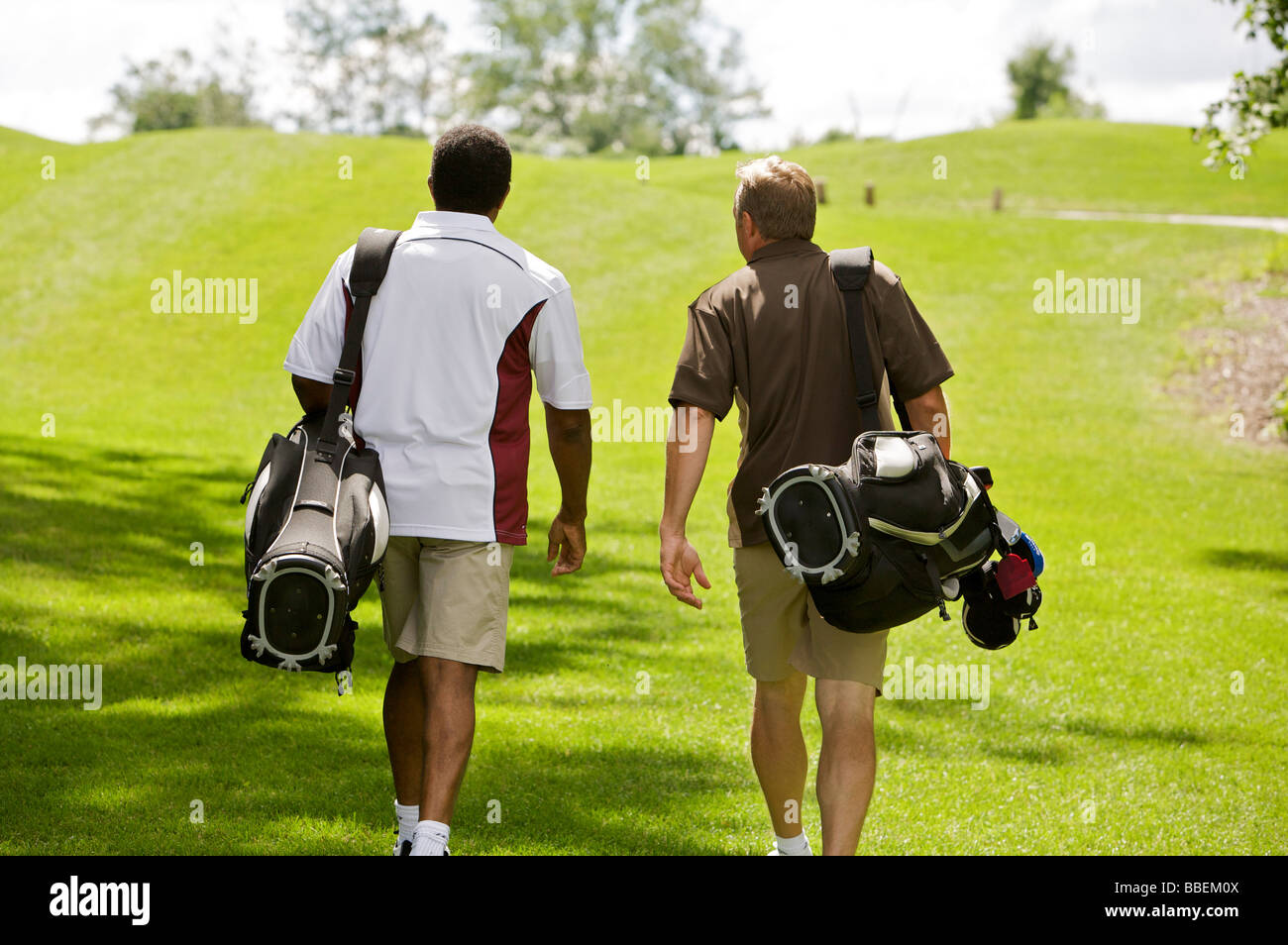 Men Walking on the Golf Course, Burlington, Ontario, Canada Stock Photo ...