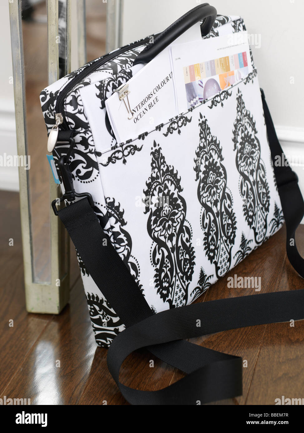 Laptop Bag Next to Desk Stock Photo - Alamy