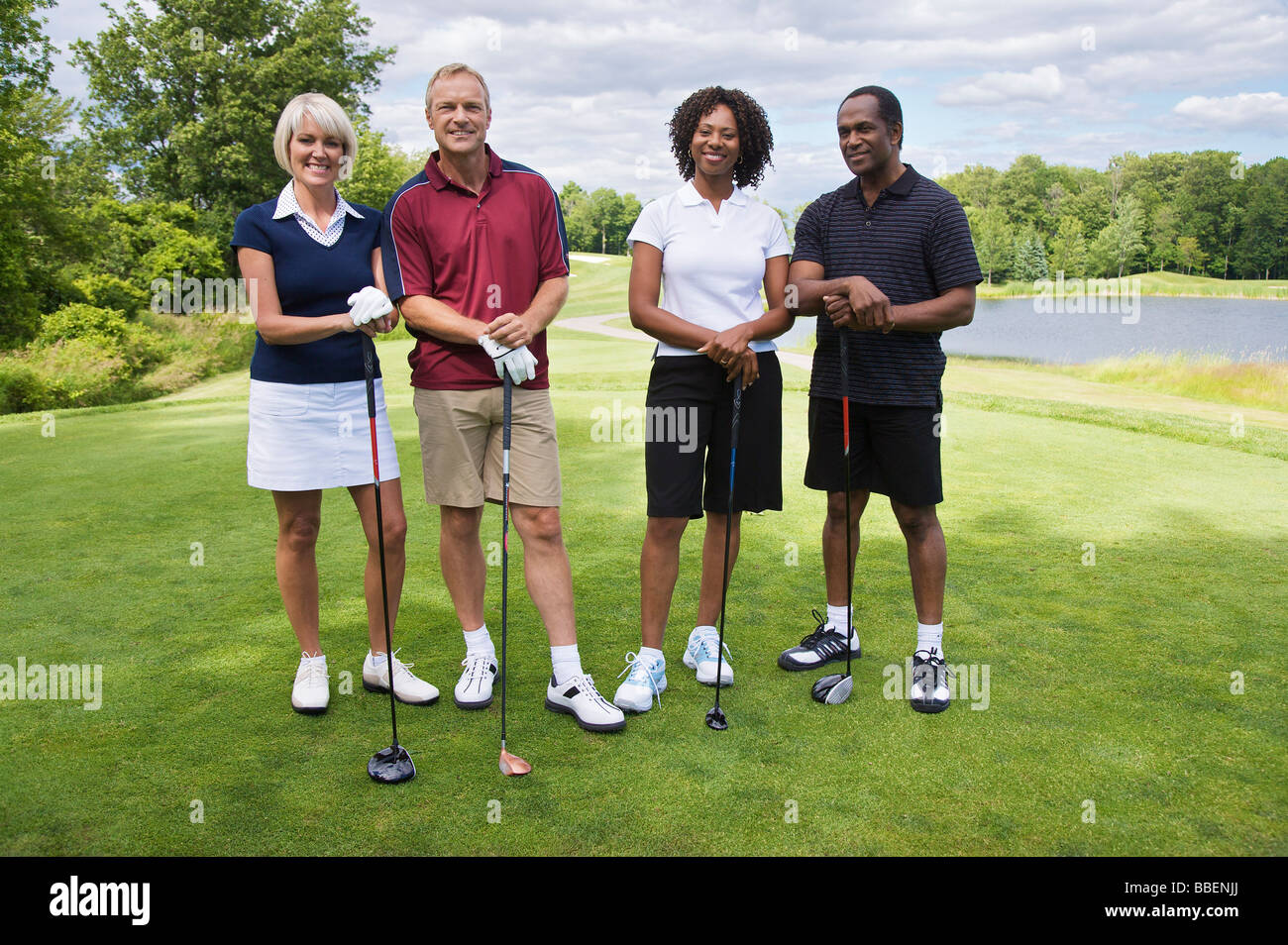 Group Portrait of Golfers Stock Photo - Alamy