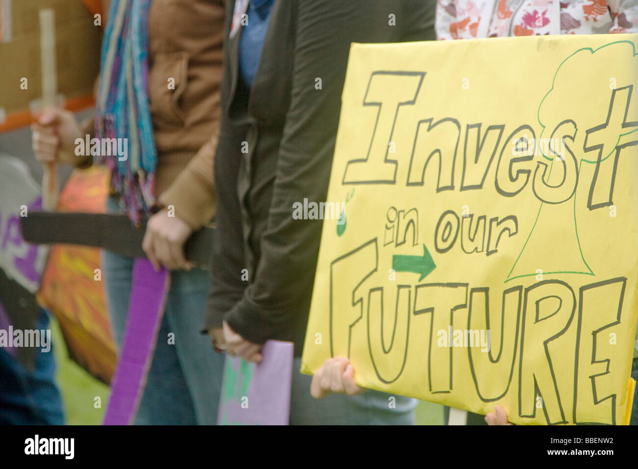 Student rally, Seattle, Washington Stock Photo - Alamy