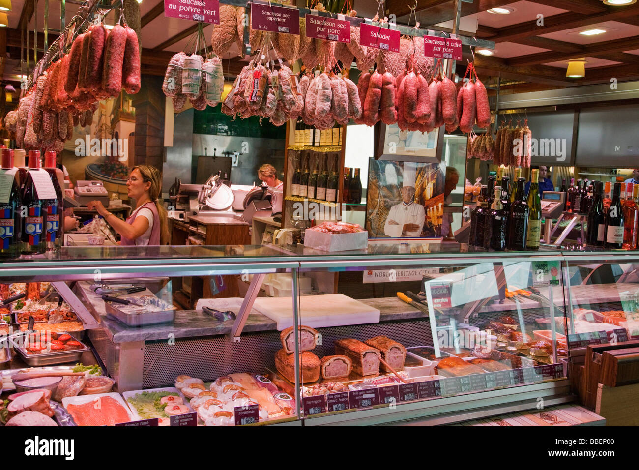 Les Halles de Lyon Paul Bocuse Gourmet market Lyon Rhone Alps France ...