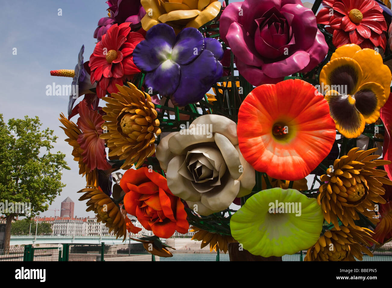 Flower Tree by Choi Jeong Hwa Lyon Rhone Alps France Stock Photo - Alamy