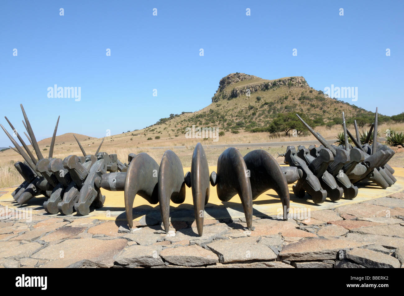 Memorial Sculpture Isandlwana Battlefields KwaZulu Natal South Africa ...