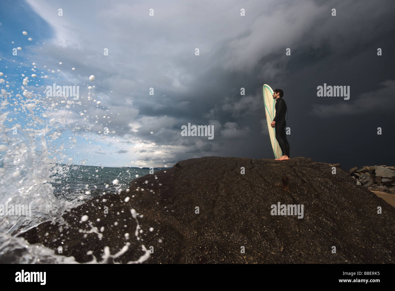 Surfer with surfboard Stock Photo - Alamy