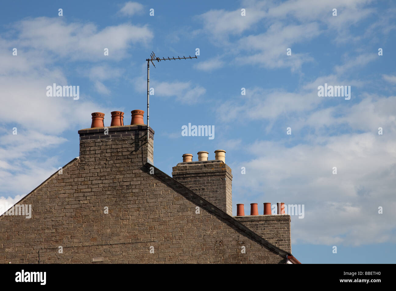 Aerial chimney roof hi-res stock photography and images - Alamy