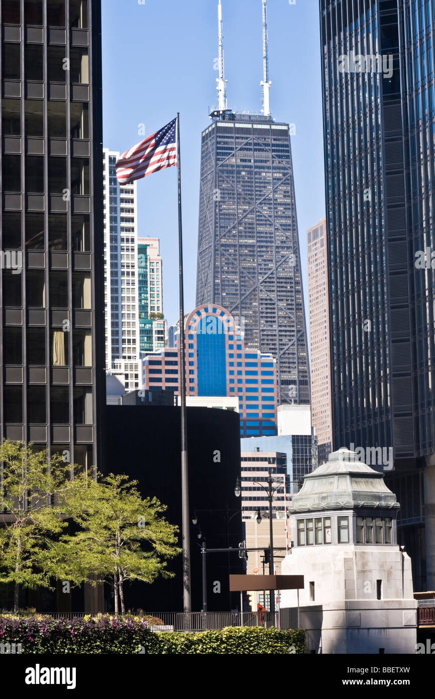Distant view of Hancock Tower Stock Photo - Alamy