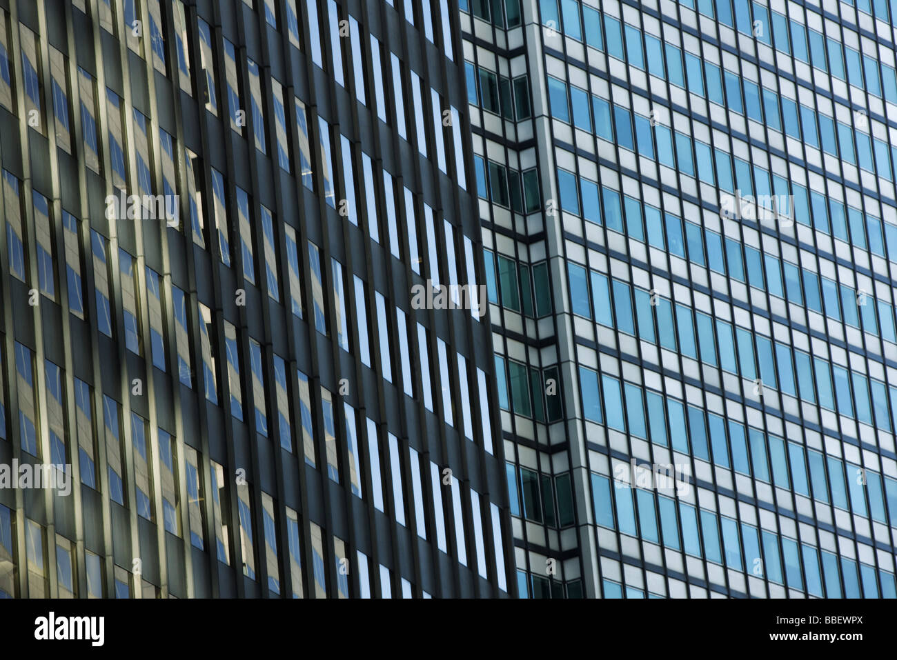 High rise office buildings side by side, cropped Stock Photo - Alamy