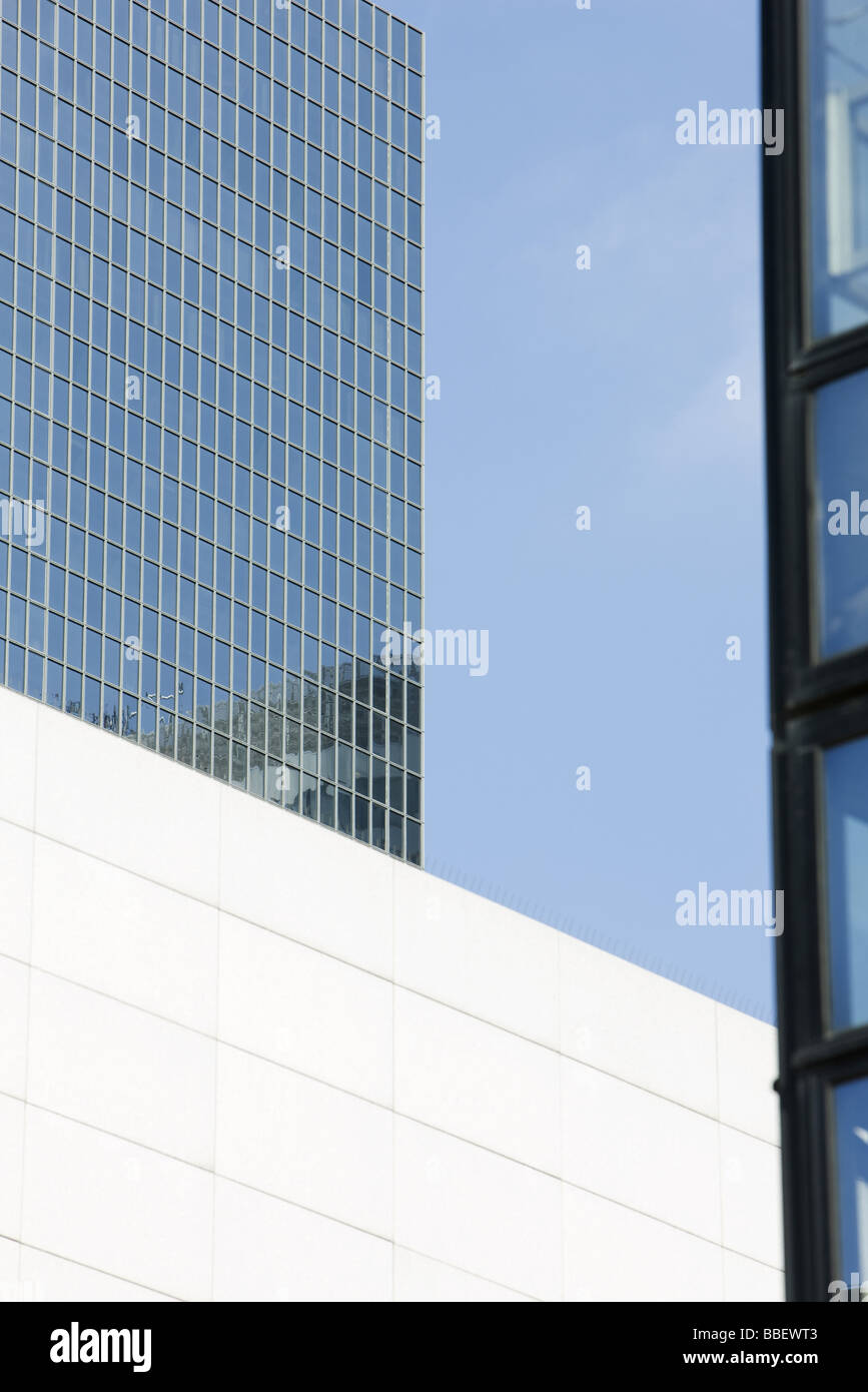 High rise office buildings side by side, cropped Stock Photo - Alamy