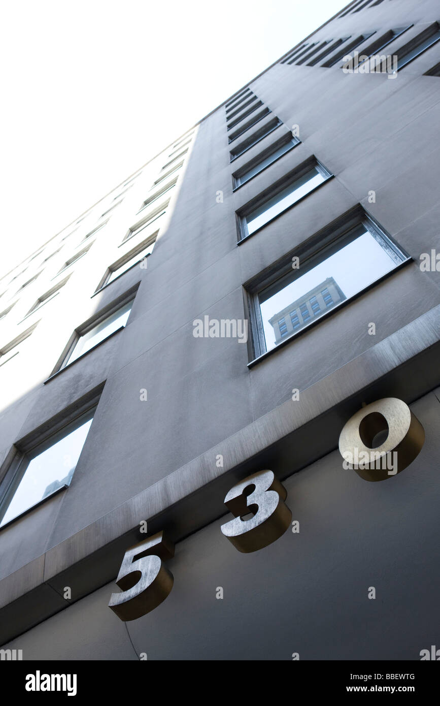 High risde building address, low angle view Stock Photo - Alamy