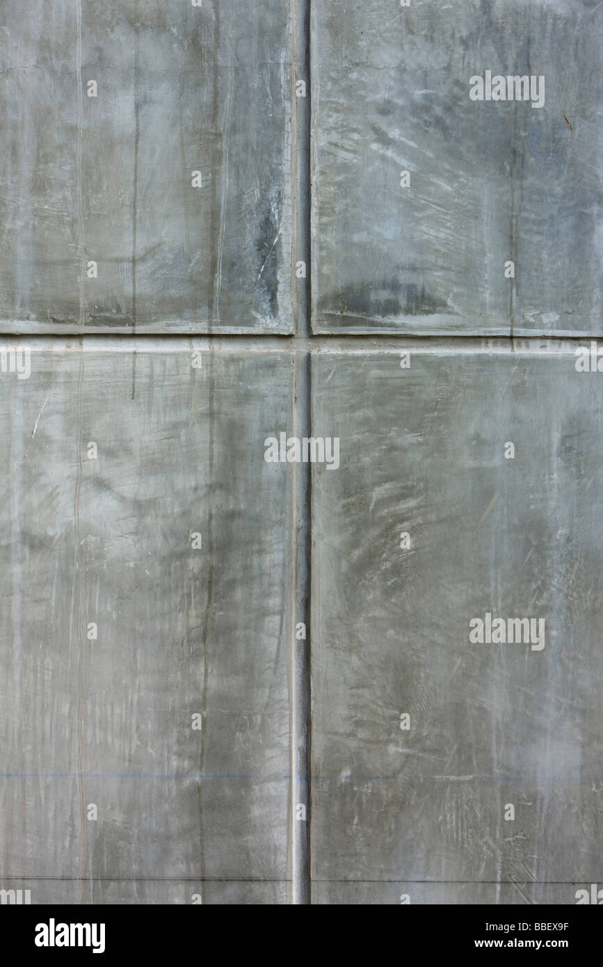 Detail of grooved concrete wall Stock Photo - Alamy