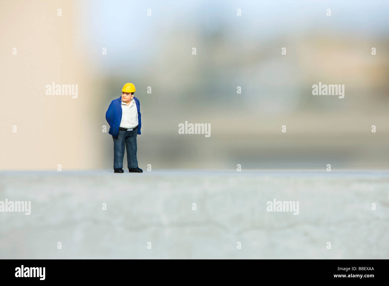 Plastic figurine of construction worker set on ledge Stock Photo - Alamy Plastic figurine of construction worker set on ledge Stock Photo - Alamy
