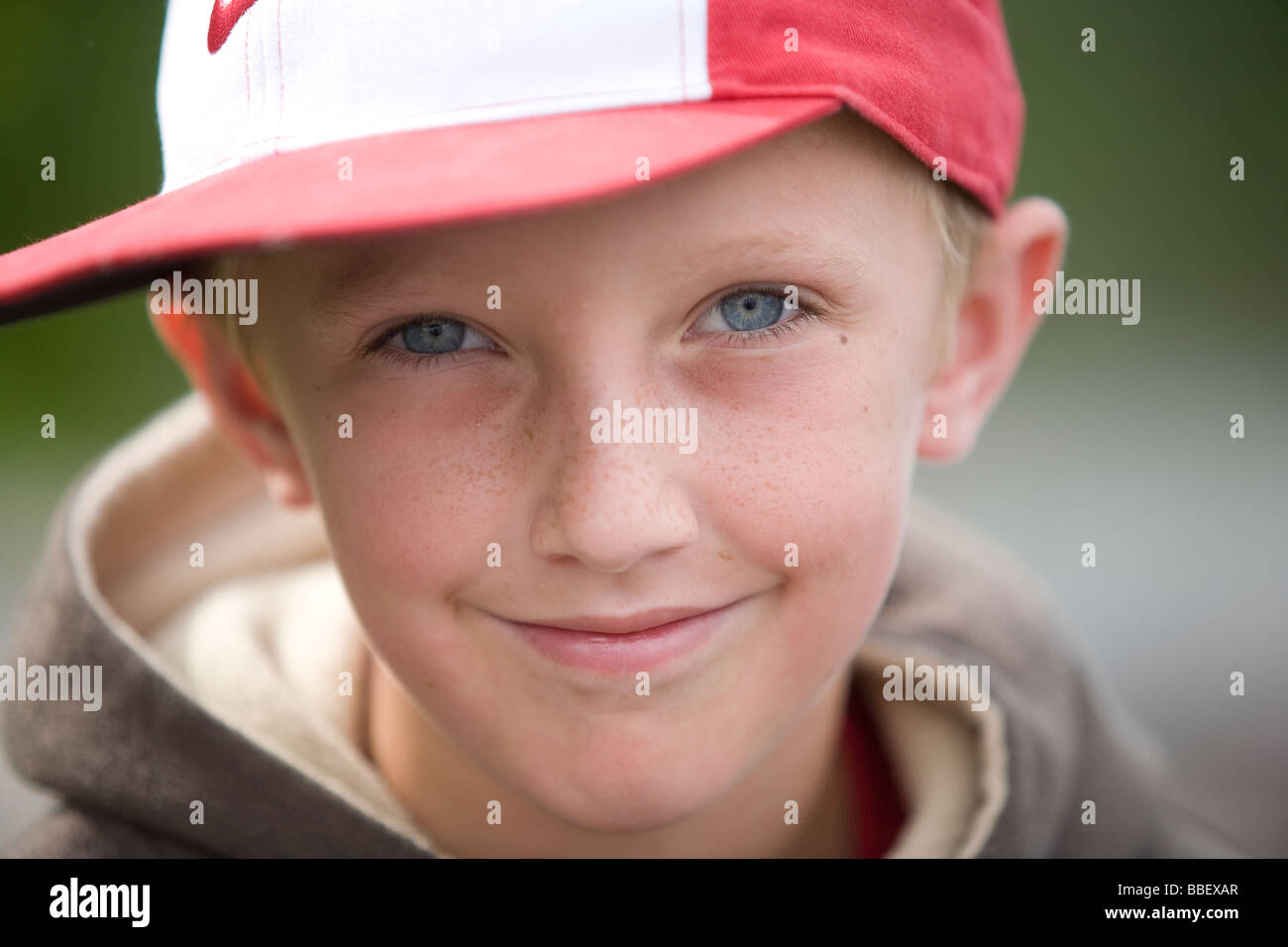 Portrait of a boy wearing a cap Stock Photo - Alamy