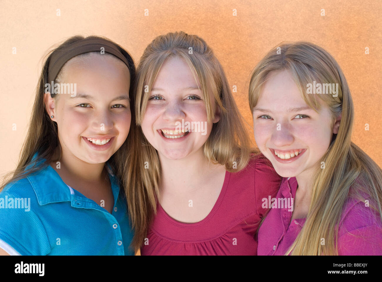 Portrait of three girls Stock Photo - Alamy
