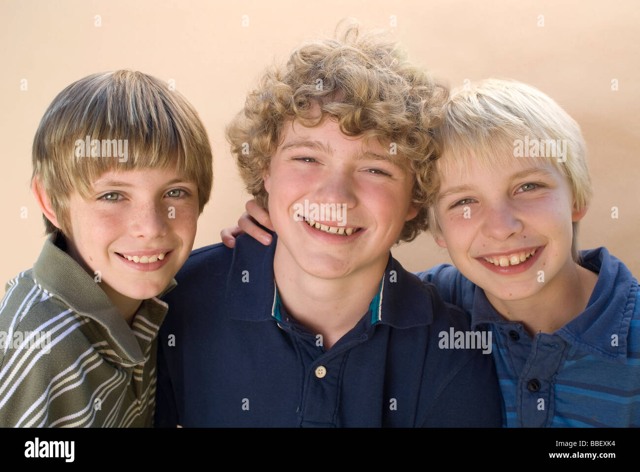 Portrait of three boys Stock Photo - Alamy