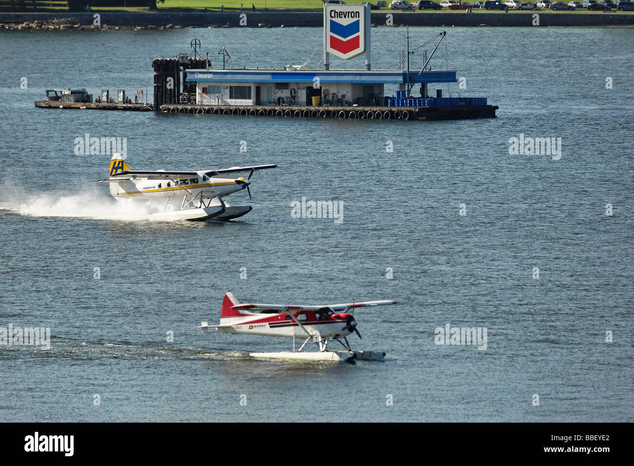 Float planes are common on Burrard Inlet in Vancouver British Columbia ...