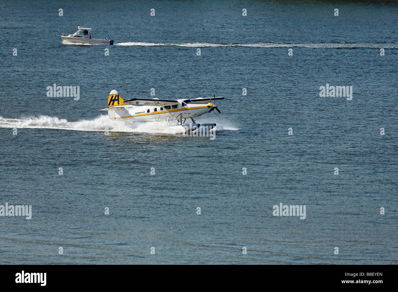 Float planes are common on Burrard Inlet in Vancouver British Columbia ...