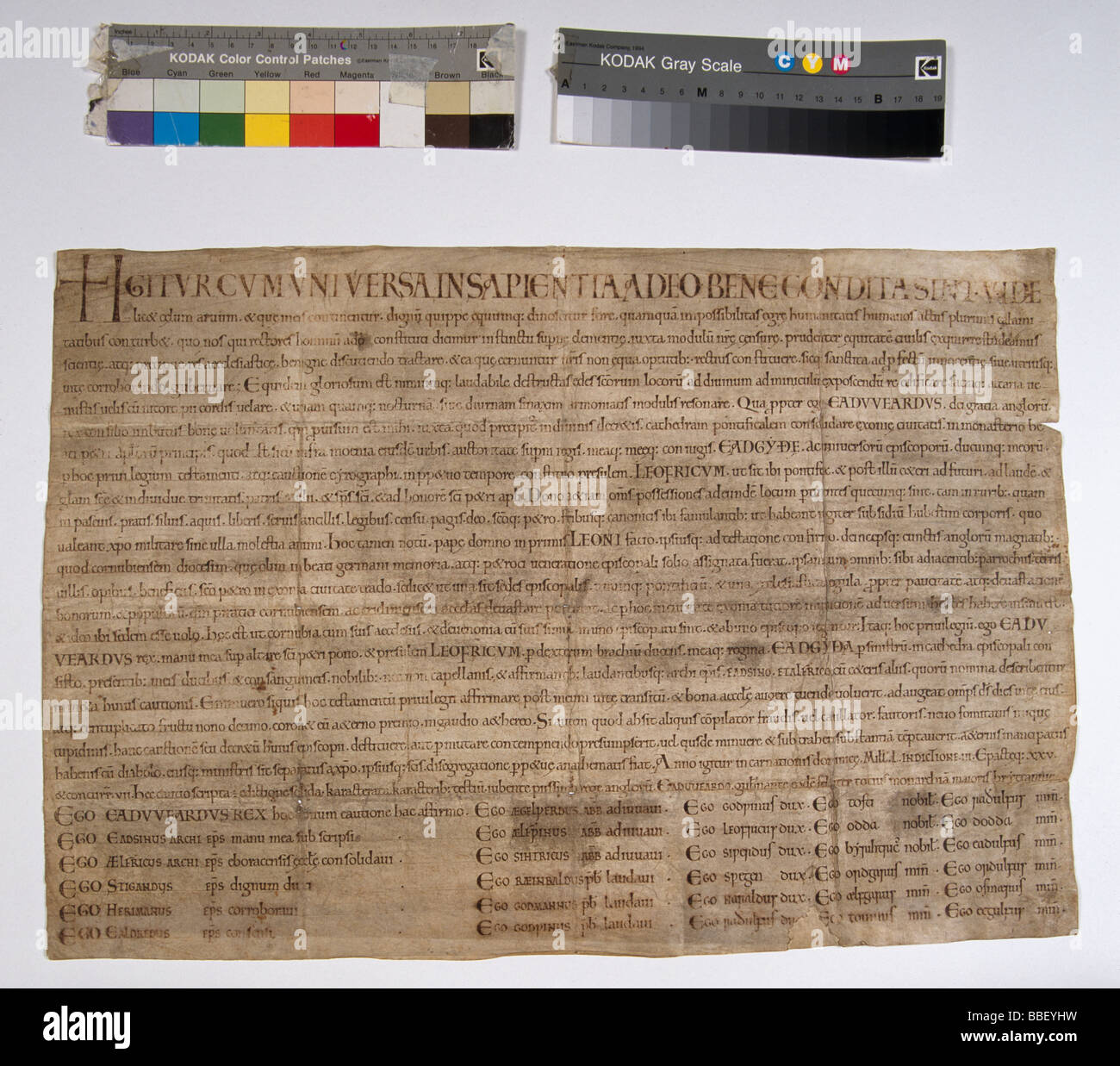 Exeter Cathedral: Foundation Charter Stock Photo - Alamy