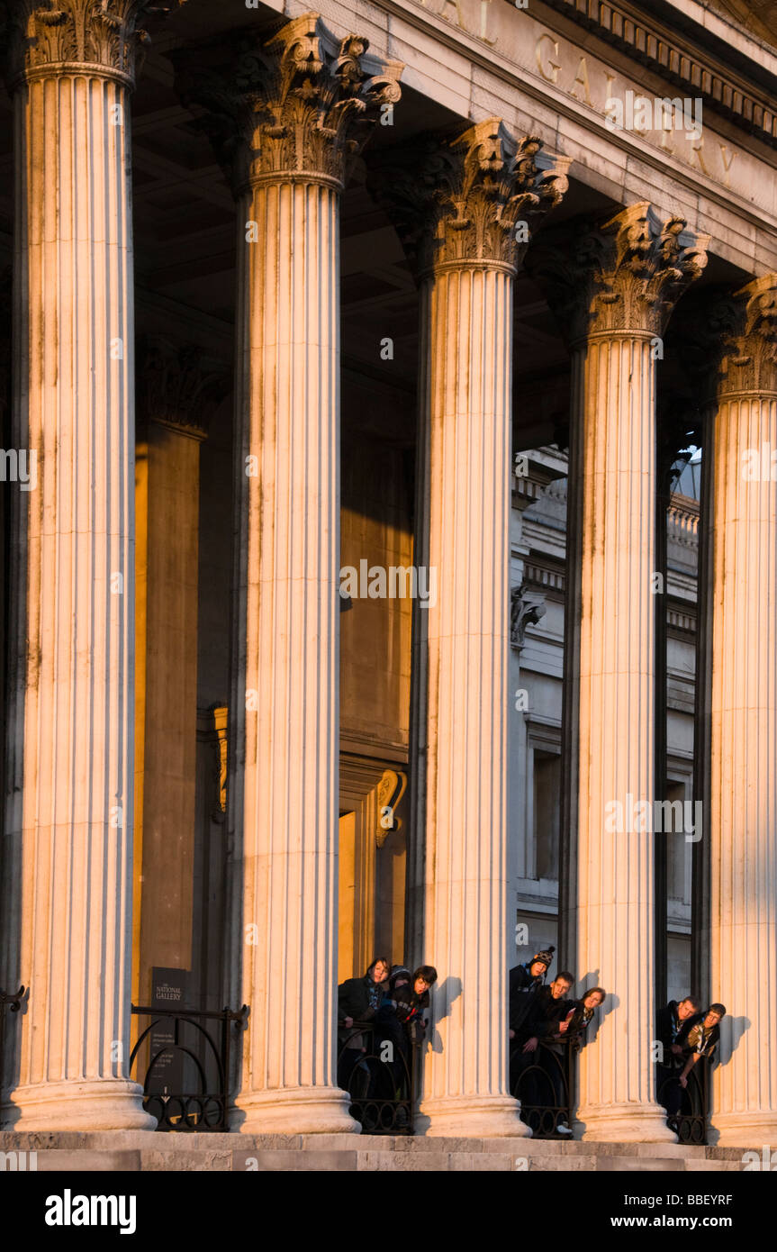 National Gallery's portico and columns, London, UK Stock Photo - Alamy