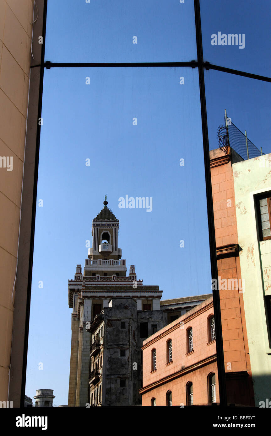 Reflection of Bacardi building, Havana, Cuba Stock Photo - Alamy