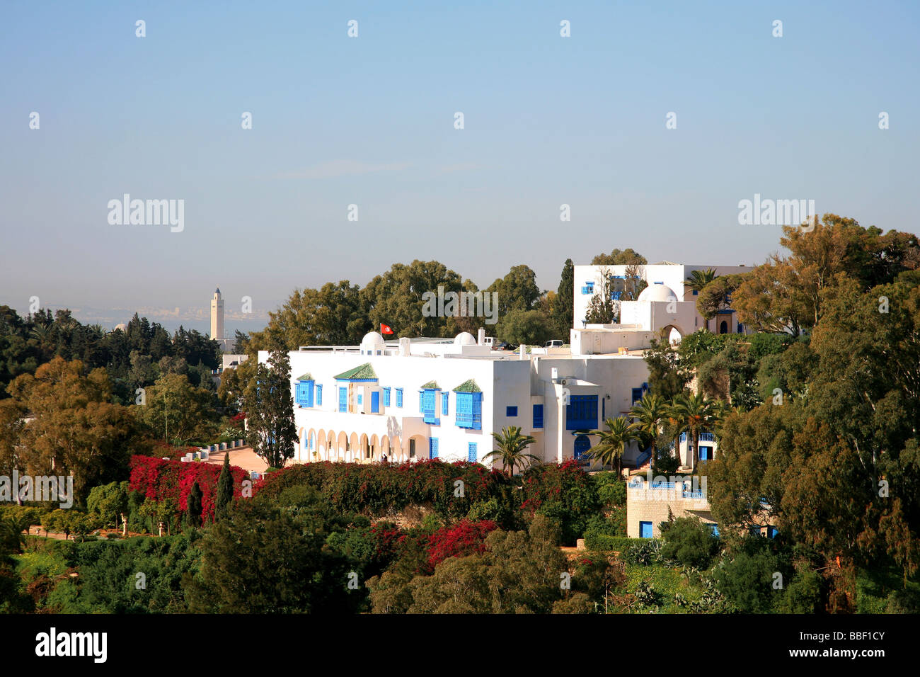 The house of Baron Rodolphe d’Erlanger in Sidi Bou Said Stock Photo - Alamy