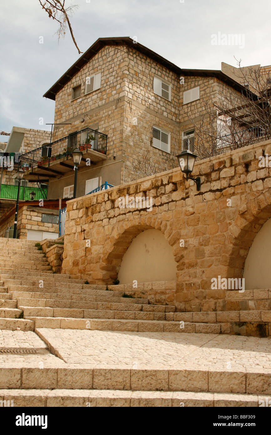 Street in Sefad one of four holy cities in Israel Stock Photo - Alamy