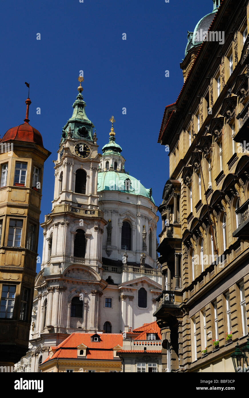 St Nicholas Church, Mostecka Street, Prague Stock Photo - Alamy