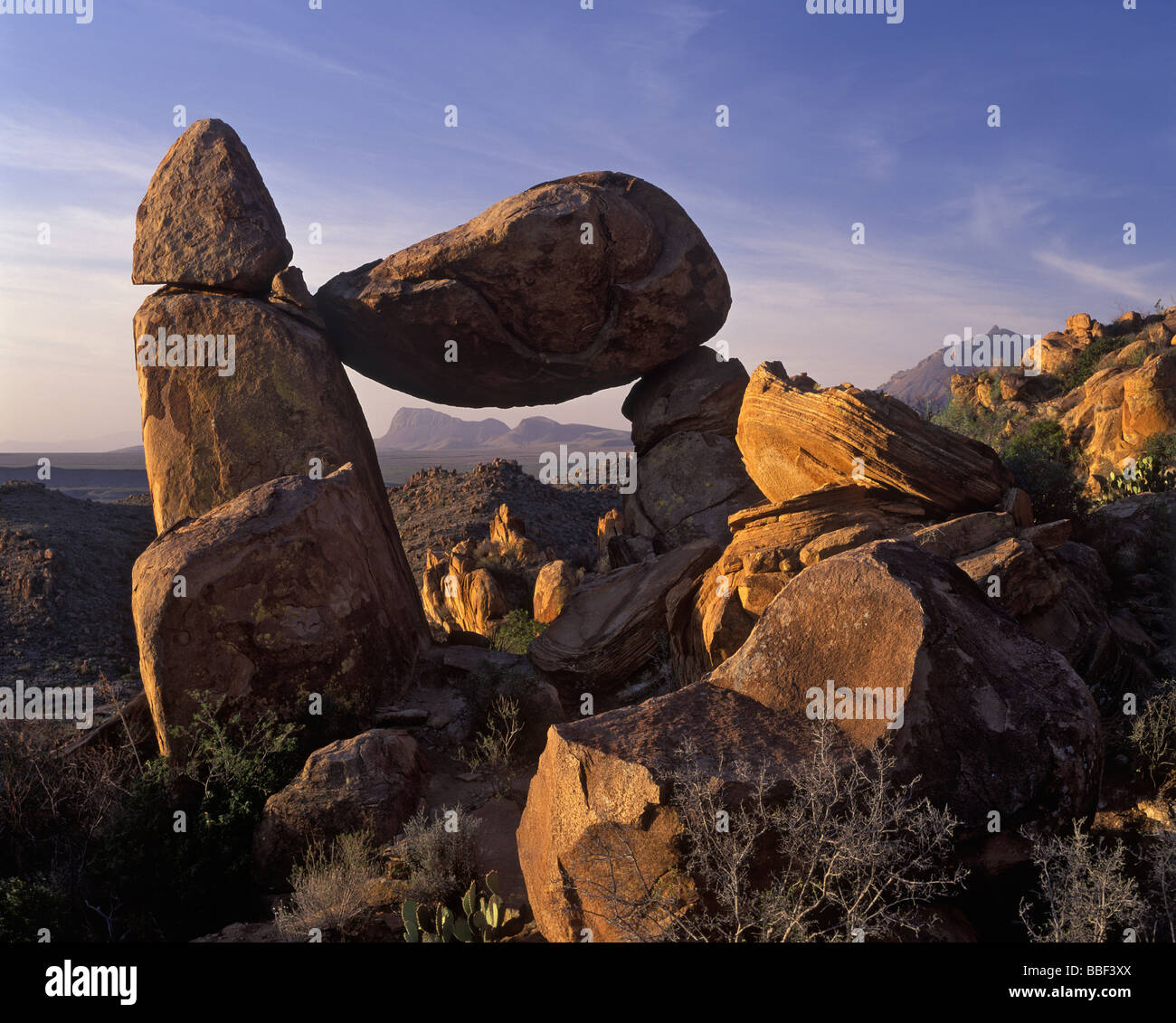Boulders on Grapevine Hills in Big Bend National Park Texas Stock Photo ...