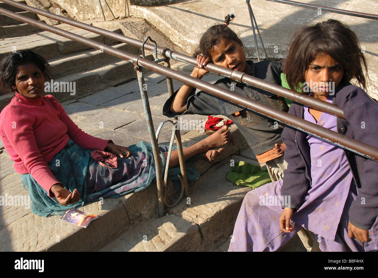 Kids begging for money in Kathmandu, NEPAL Stock Photo - Alamy