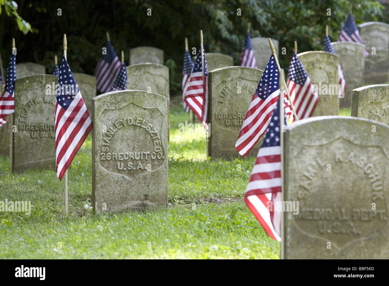 Gravestones for individuals who died in the American Civil War Stock ...